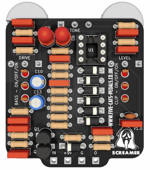 Screamer - TS808 / TS9 Tube Screamer Clone - Five Cats Pedals