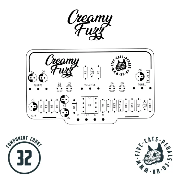 Creamy Fuzz - Frantone Cream Puff Clone - Five Cats Pedals