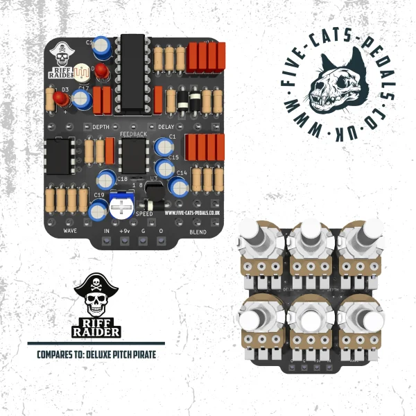 Riff Raider - Mid-Fi Deluxe Pitch Pirate Clone - Five Cats Pedals